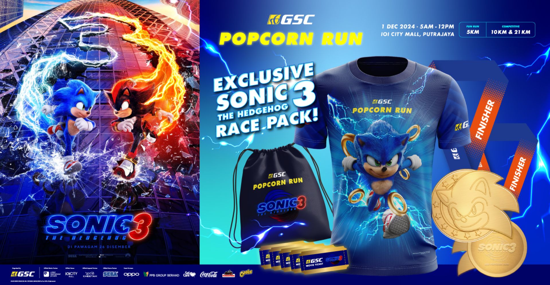 GSC Popcorn Run: Sonic The Hedgehog 3 | HeyJom
